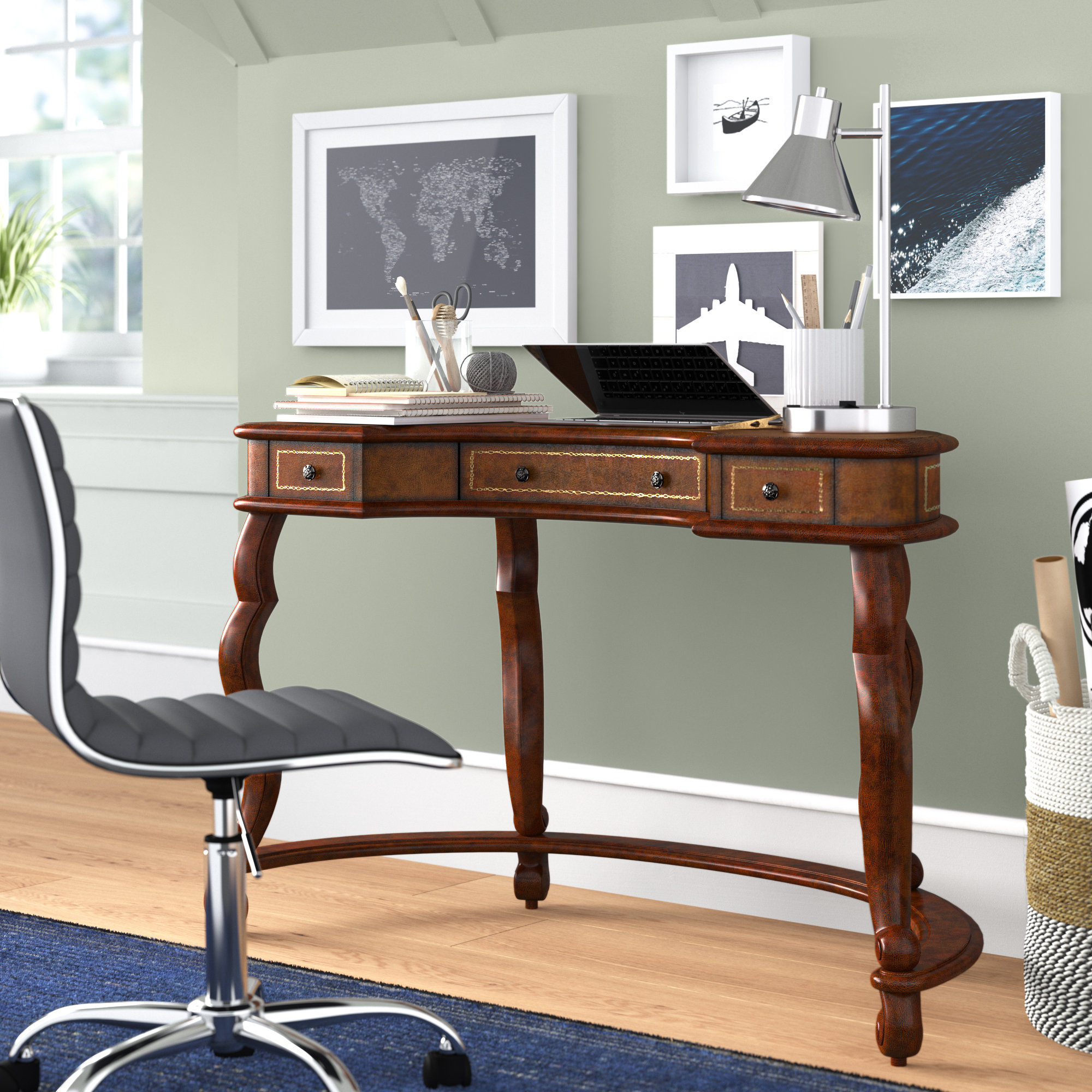 Curved executive desk store